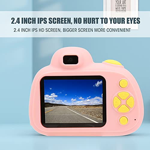 Vifemify Cute HD Children Digital Camera Mini 2.4 Inch IPS Screen Camera Toy for Boys Girls Birthday Gift Camera for Kids Print