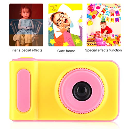 YUANJS Kids Digital Camera,2 Inch 1080P Digital Video Camera Cartoon Toy Camera Children Birthday/Christmas/Children's Day Gift(Pink)