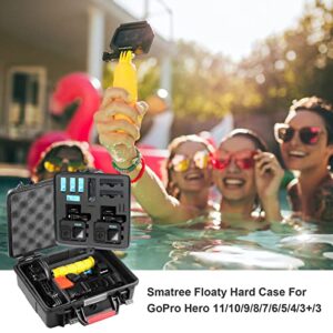 Smatree SmaCase GA500 Floaty/Water-Resist Hard Case Compatible for GoPro Hero 11/10/9,8,7,6,5,4,3 Plus, 3, 2, 1,GoPro Hero (2018),DJI Osmo Action, 7.9 Liter Update(Camera and Accessories Not Included)