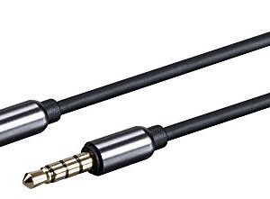 Monoprice Onyx Series Auxiliary 3.5mm TRRS Audio & Microphone Cable, 6ft - (118633) Black