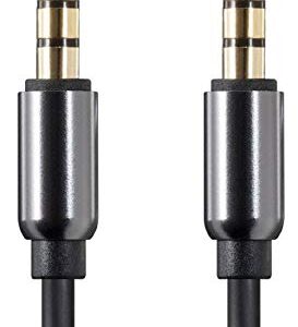 Monoprice Onyx Series Auxiliary 3.5mm TRRS Audio & Microphone Cable, 6ft - (118633) Black