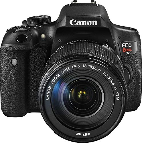 Canon T6i EOS Rebel DSLR Camera with EF-S 18-135mm f/3.5-5.6 is STM Lens+ Advanced Sunshine Bundle