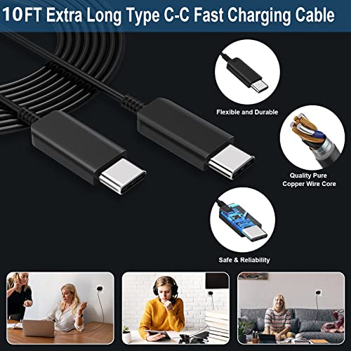 Super Fast Charger Type C, 2 Pack 25W USB C Wall Charger Fast Charging Block with 10FT Long Type C to C Cable for Samsung Galaxy S23/S23+/S23 Ultra/S22/S22+/S22 Ultra/S21 Ultra/S20/Note 20/10/Z Fold 3