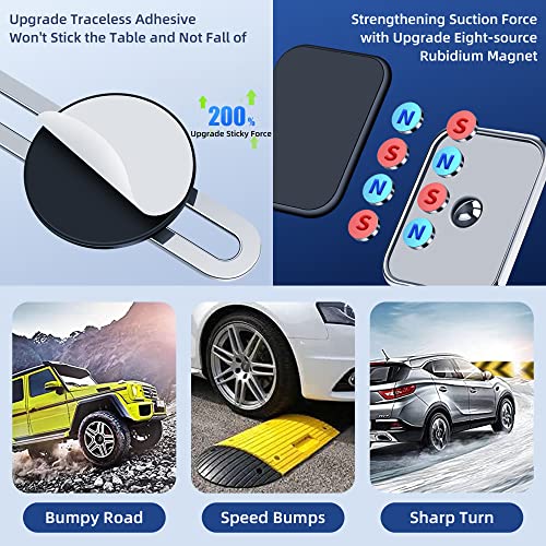 YOUNG&YANG Magnetic Phone Holder for Car Universal Folding Car Dashboard Windshield iPhone Holder Mount Strong Magnet 360° Rotation Laptop Phone Holder Fit All Smartphones, iPhone 14/13/12 Android