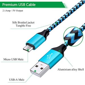 USB Charger Plug Home Wall Adapter 6Ft Micro USB Cable Android Charger Cord Fast Charging for Samsung Galaxy J7 Crown/J7 Star/J7 Prime/J7 Sky Pro/J7 Refine/J7 Pro/J7 Neo/J7v Prime S7 S6 J3 LG K10 V10