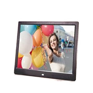 Family 15 Inch Screen LED Backlight HD 1280 * 800 Digital Photo Frame Electronic Album Picture Music Movie Full Function Good Gift (Color : Black8GB, Size : US Plug)