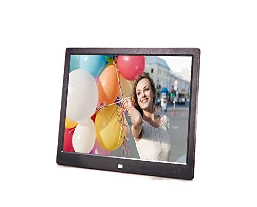 Family 15 Inch Screen LED Backlight HD 1280 * 800 Digital Photo Frame Electronic Album Picture Music Movie Full Function Good Gift (Color : Black8GB, Size : US Plug)