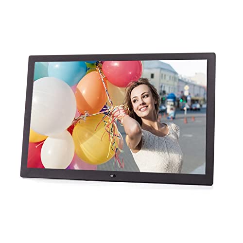 Family 15 Inch Screen LED Backlight HD 1280 * 800 Digital Photo Frame Electronic Album Picture Music Movie Full Function Good Gift (Color : Black8GB, Size : US Plug)