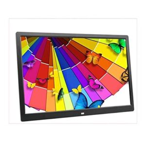 Family 15 Inch Screen LED Backlight HD 1280 * 800 Digital Photo Frame Electronic Album Picture Music Movie Full Function Good Gift (Color : Black8GB, Size : US Plug)