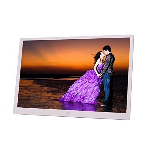 Family 15 Inch Screen LED Backlight HD 1280 * 800 Digital Photo Frame Electronic Album Picture Music Movie Full Function Good Gift (Color : Black8GB, Size : US Plug)