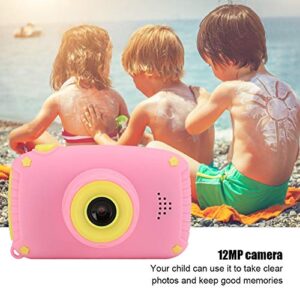 ASHATA Digital Kids Camera, 32GB TF Card Multifunctional Mini Kids Digital Video Camera,Portable Pink ABS Children Digital Camera 12MP 2.0-Inch HD IPS Color Display Screen Gift Toy for Child