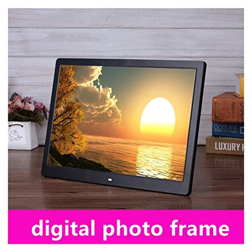 Family 15 Inch Screen LED Backlight HD 1280 * 800 Digital Photo Frame Electronic Album Picture Music Movie Full Function Good Gift (Color : White16GB, Size : EU Plug)