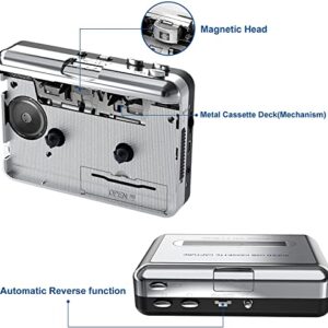 Cassette Player, Cassette Tape to MP3 CD Converter Via USB, Convert Walkman Tape Cassette to MP3 Format, Compatible with Laptop and PC