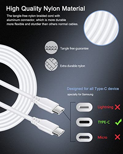 Android Phone Charger C Type, USB C Fast Charging for Google Pixel 7 Pro 6 6a 5 5a XL 4 4a Samsung Galaxy S23/ S22 Ultra Plus S21 S20 A03s A53 5g Note 20, USB C Charger Block +6 Ft USB-C to USBC Cable