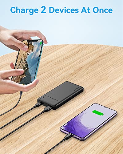 AsperX Portable Charger, PD 22.5W 10000mAh USB C Power Bank Fast Charging, Daul Output Portable Phone Charger Battery Pack Charger Portable for iPhone 14/13/12/11, Samsung S21/22 Google iPad and More