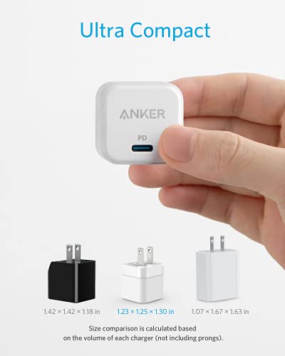 USB C Charger, Anker 3-Pack Fast Charger with Foldable Plug, PowerPort III 20W Cube Charger for iPhone 14/14 Plus/14 Pro/14 Pro Max/13, Galaxy, Pixel 4/3, iPad/iPad Mini, and More (Cable not Included)