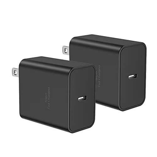 45W USB C Charger Super Fast Charging Block Type C Wall Charger Supports Super Fast Charging 2.0 for Samsung Galaxy S23 Ultra/S23+/S23, S22/S21/S20/Note 20/Note 10, PPS Charger Block (2 Pack)