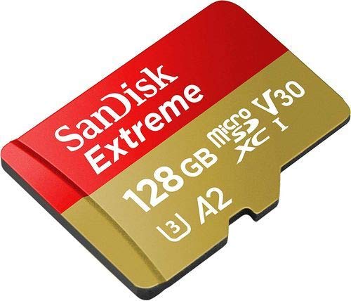 SanDisk Extreme 128GB Micro SDXC Card for DJI Mavic Mini 2, Mavic Mini, Mavic Air 2 Drone (2 Pack) C10 4K V30 A2 (SDSQXA1-128G-GN6MN) Bundle with 1 Everything But Stromboli MicroSD Memory Card Reader