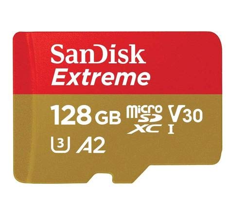 SanDisk Extreme 128GB Micro SDXC Card for DJI Mavic Mini 2, Mavic Mini, Mavic Air 2 Drone (2 Pack) C10 4K V30 A2 (SDSQXA1-128G-GN6MN) Bundle with 1 Everything But Stromboli MicroSD Memory Card Reader