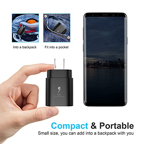 USB C Charger, 25W Type C Fast Wall Charger with PD 3.0, Compact Power Adapter Compatible with Samsung Galaxy S23 Ultra/S23/S23+/S22/S22 Ultra/S22+, S21 Ultra, S20 Ultra/Note 20/Note20 Ultra, Note 10