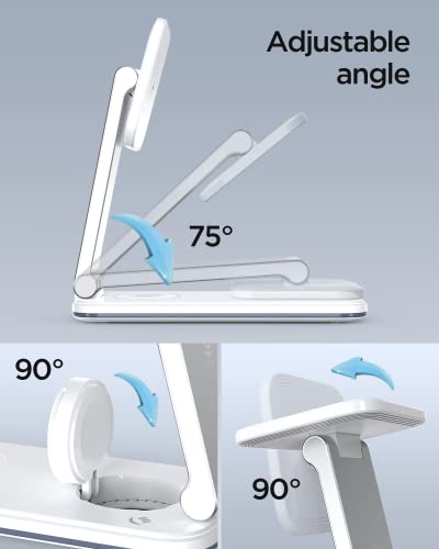 Upgraded Mag-Safe Charger-Hohosb 3 in 1 Mag-Safe Charging Station,Magnetic Foldable Charging Stand Compatible with iPhone 12/13/14 Series,AirPods Pro/2/3,iWatch 7/6/SE/5/4/3/2(18W Adapter Included)