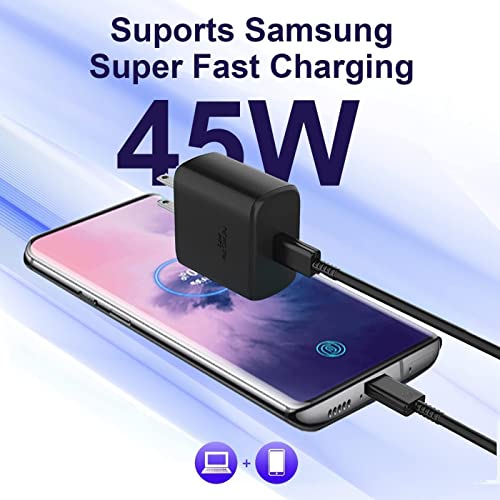 45W Samsung Charger Type C Super Fast Charging USB C Charger for Samsung Galaxy S23 Ultra/S23/S23+/S22/S22 Ultra/S22+/Note 10/Note 20/S20/S21/S10, Galaxy Tab S7/S8, PPS Charger