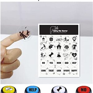 RIBOSY Soundboard, 4 Recordable Buttons with 2 Mats and 25 Stickers - Record and Playback Any Custom Message to Teach Your Dog Voice What They Want