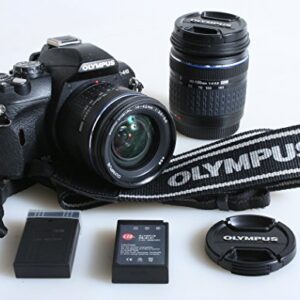 OLYMPUS E-410 Camera Body W/ 14-42MM + 40-150MM Lenses, 2 Batteries and Strap