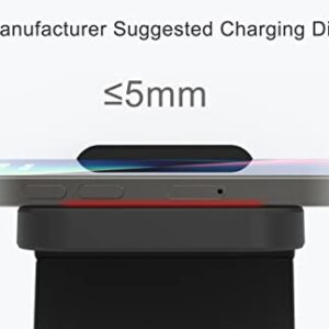 for Samsung Galaxy Z-Flip Wireless Charger: Galaxy Z Flip 4/3/5G Fast Charging Stand, 15W Fast Wireless Charger for Galaxy Z Flip4/Z Flip3/Z Flip 5G, Easy to Carry & Easy Use (QC3.0 Adapter Included)