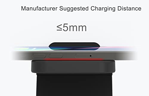 for Samsung Galaxy Z-Flip Wireless Charger: Galaxy Z Flip 4/3/5G Fast Charging Stand, 15W Fast Wireless Charger for Galaxy Z Flip4/Z Flip3/Z Flip 5G, Easy to Carry & Easy Use (QC3.0 Adapter Included)