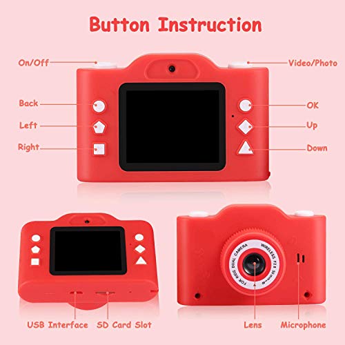 1080P Digital Camera 2.0" LCD HD Mini Camera with 32G TF Card for Kids Children 20MP HD Camera