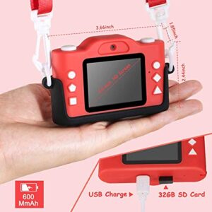 1080P Digital Camera 2.0" LCD HD Mini Camera with 32G TF Card for Kids Children 20MP HD Camera