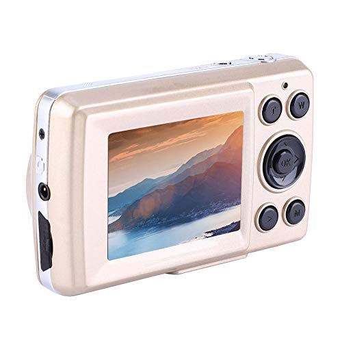 Lightweight and Durable 4X Mini Zoom Outdoor Camera with Fill Light Sturdy Beach Camping Camera(Golden)