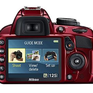 Nikon D3100 14.2MP Digital SLR Camera with NIKKOR AF-S DX 18-55mm f/3.5-5.6 VR Lens Kit - (Red)