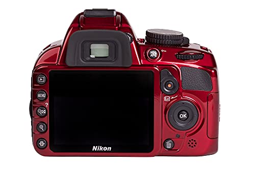 Nikon D3100 14.2MP Digital SLR Camera with NIKKOR AF-S DX 18-55mm f/3.5-5.6 VR Lens Kit - (Red)