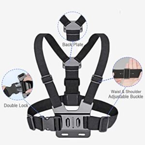 WLPREOE Phone Chest Mount Head Mount Kit, Phone Chest Harness Head Strap for Filming Video, POV/VLOG,Cell Phone Clip Compatible with iPhone 14 13 12 11 Pro Max Plus,Samsung and 4 to 7 inch Phones