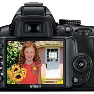 Nikon D3000 10.2MP Digital SLR Camera with 18-55mm f/3.5-5.6G AF-S DX VR Nikkor Zoom Lens (Renewed)