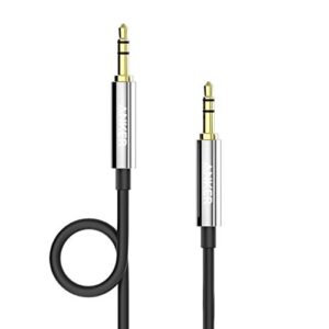 anker 3.5mm premium auxiliary audio cable (4ft / 1.2m) aux cable for headphones, ipods, iphones, ipads, home / car stereos and more (black)