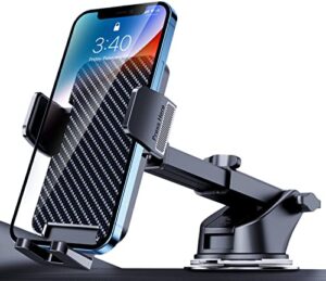 phone mount for car phone holder mount [military-grade suction] cell phone car holder universal phone stand for car dashboard windshield cell phone automobile cradles fit iphone android smartphone