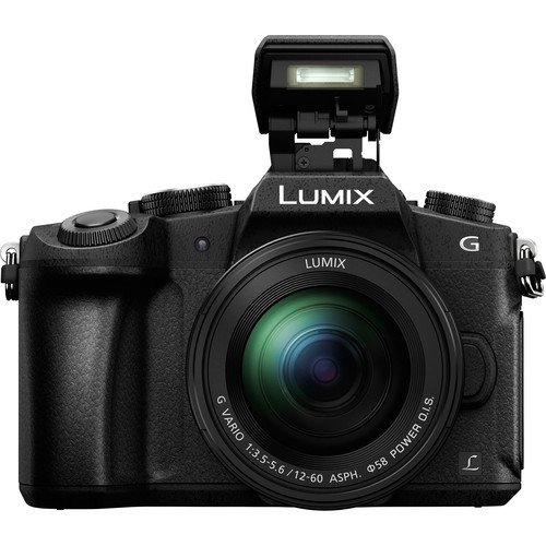 Panasonic Lumix DMC-G85 Digital Camera + Panasonic Lumix G Vario 12-60mm f/3.5-5.6 ASPH. Power O.I.S. Lens 12PC Kit - Includes 64GB SD Memory Card + 2 Replacement Batteries + Carrying Case + More