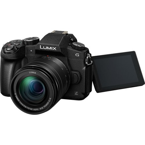 Panasonic Lumix DMC-G85 Digital Camera + Panasonic Lumix G Vario 12-60mm f/3.5-5.6 ASPH. Power O.I.S. Lens 12PC Kit - Includes 64GB SD Memory Card + 2 Replacement Batteries + Carrying Case + More