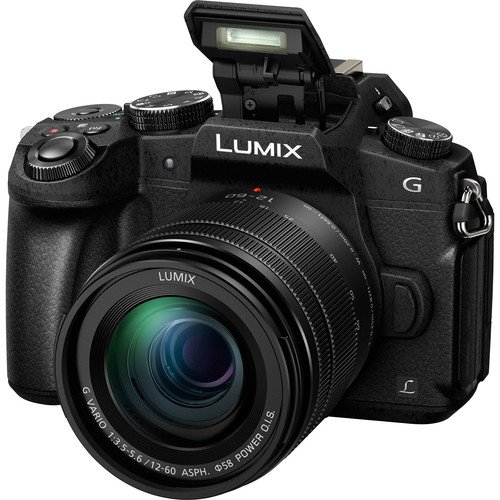 Panasonic Lumix DMC-G85 Digital Camera + Panasonic Lumix G Vario 12-60mm f/3.5-5.6 ASPH. Power O.I.S. Lens 12PC Kit - Includes 64GB SD Memory Card + 2 Replacement Batteries + Carrying Case + More