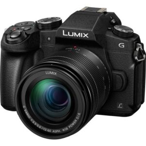 Panasonic Lumix DMC-G85 Digital Camera + Panasonic Lumix G Vario 12-60mm f/3.5-5.6 ASPH. Power O.I.S. Lens 12PC Kit - Includes 64GB SD Memory Card + 2 Replacement Batteries + Carrying Case + More