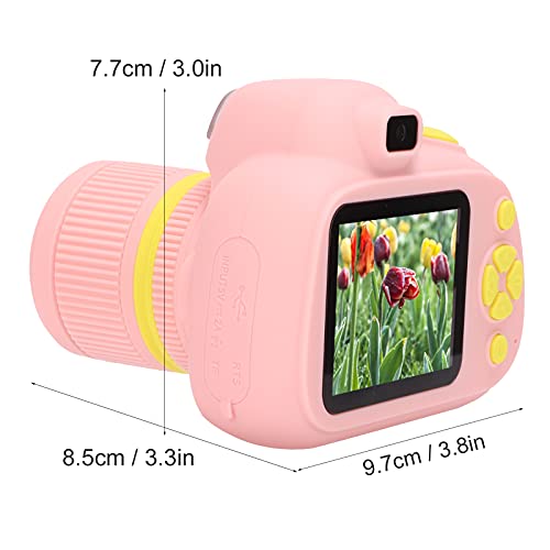 Kids Digital Camera, Night Flash Function Children Digital Camera No‑Edge Design for Kids(Pink)