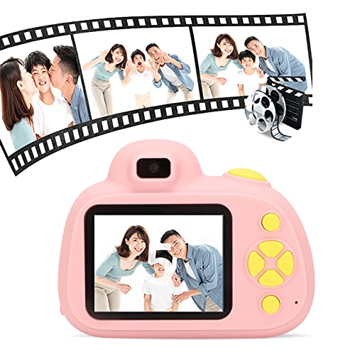 Kids Digital Camera, Night Flash Function Children Digital Camera No‑Edge Design for Kids(Pink)