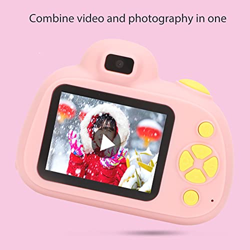 Kids Digital Camera, Night Flash Function Children Digital Camera No‑Edge Design for Kids(Pink)