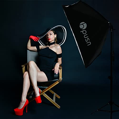 HPUSN Softbox Lighting Kit Professional Studio Photography Equipment for Portrait Product Fashion Photography (Bulb and Light Stand not Included)