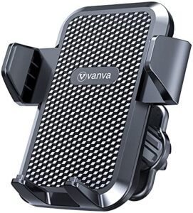 vanva 【 military-grade universal air vent car mount, 【 big phones & thick case friendly 】 cell phone holder for car hands free clamp cradle vehicle compatible with all apple iphone