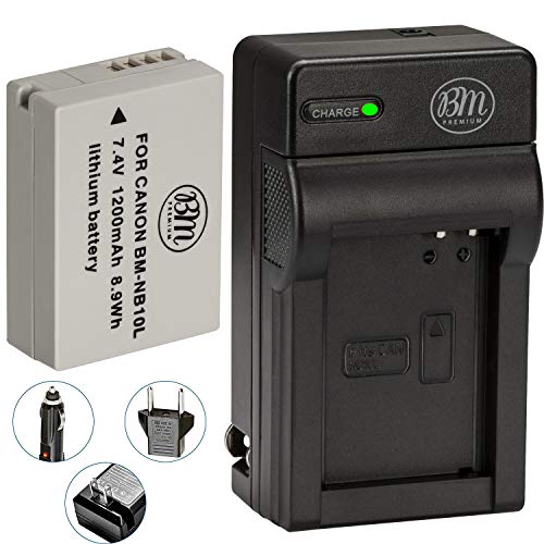 BM Premium NB-10L Battery and Charger Kit for Canon PowerShot SX40 SX50 HS SX60 HS G15 G16 G1 X Digital Camera