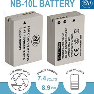 BM Premium NB-10L Battery and Charger Kit for Canon PowerShot SX40 SX50 HS SX60 HS G15 G16 G1 X Digital Camera